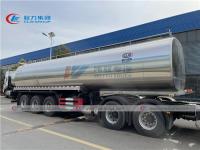 China 30000L SS304 Fresh Milk Transport Tanker Semi Trailer 3 Axles 30CBM for sale