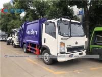 China HOWO 5000L Self Compressed Garbage Compactor Truck 102HP 6CBM Sanitation Vehicle for sale