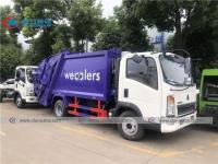China HOWO 5000L Self Compressed Garbage Compactor Truck 102HP 6CBM Sanitation Vehicle for sale