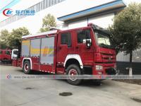 China Howo 6 Wheel 290HP Rescue Fire Fighter Truck with 5T Knuckle Crane for sale