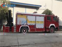 China Howo 6 Wheel 290HP Rescue Fire Fighter Truck with 5T Knuckle Crane for sale