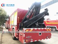 China Howo 6 Wheel 290HP Rescue Fire Fighter Truck with 5T Knuckle Crane for sale