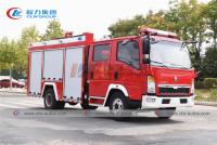 China Howo 3000L Water Foam Tank Firefighting Apparatus 4x2 116HP Diesel Fire Truck for sale