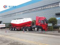 China 27.5cbm Carbon Steel Tanker 3 Axle Semi Trailer for Bulk Cement Dry Powder for sale