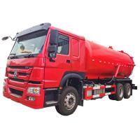 China Howo 371HP 6x4 Vacuum Sewer Suction Truck 20CBM Carbon Steel Tank for sale