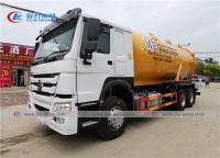 China Howo 371HP 6x4 Vacuum Sewer Suction Truck 20CBM Carbon Steel Tank for sale