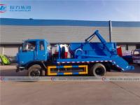 China Dongfeng 170HP 8m3 Carbon Steel Skip Loader Garbage Truck Hydraulic for sale