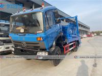 China Dongfeng 170HP 8m3 Carbon Steel Skip Loader Garbage Truck Hydraulic for sale