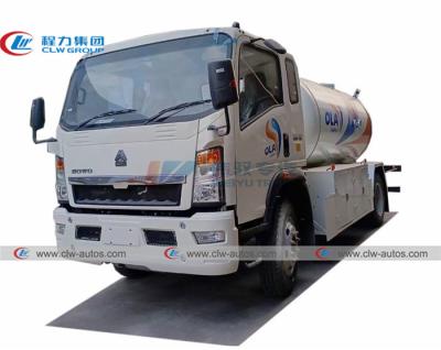 China RHD Howo 160HP 7Tons 15000L 15m3 Propane Cooking Gas Delivery Tanker Truck for sale