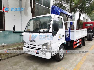 China ISUZU Mini Cargo Lorry Mounted 2T 3.2T Telescopic Boom Crane 4x2 95hp for sale