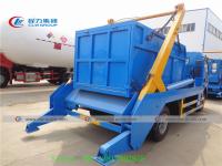 China 5cbm Dongfeng Swing Arm Garbage Truck Self Loading 4 Ton Skip Loader Hydraulic Lifting for sale