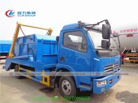 China 5cbm Dongfeng Swing Arm Garbage Truck Self Loading 4 Ton Skip Loader Hydraulic Lifting for sale