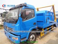 China 5cbm Dongfeng Swing Arm Garbage Truck Self Loading 4 Ton Skip Loader Hydraulic Lifting for sale