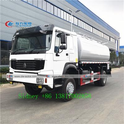 China Sinotruk Howo 4x4 Off Road 290HP Fuel Tanker Truck with 5000L Capacity and Pump System for sale