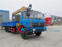 China Dongfeng 6x4 210HP Fence Truck with 10T XCMG Straight Arm Crane SQS250-4 for sale