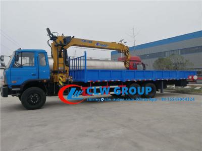 China Dongfeng 6x4 210HP Fence Truck with 10T XCMG Straight Arm Crane SQS250-4 for sale