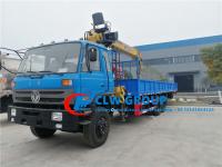 China Dongfeng 6x4 210HP Fence Truck with 10T XCMG Straight Arm Crane SQS250-4 for sale