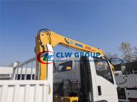 China RHD Howo 3.2 Ton Straight Arm Truck Mounted Hydraulic Crane 5 Ton Cargo Truck for sale