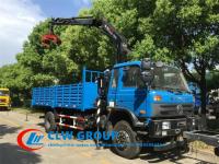 China Dongfeng 6 Wheels 5T Truck Mounted Boom Crane with XCMG Folding Crane 11m Lifting Height for sale