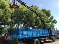China Dongfeng 6 Wheels 5T Truck Mounted Boom Crane with XCMG Folding Crane 11m Lifting Height for sale