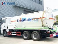 China Shacman 6x4 10 Wheels Vacuum Sewage Suction Truck 16cbm to 18cbm 345hp for sale