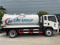 China Howo 8 Ton Carbon Steel Vacuum Septic Tanker Truck 8000L Sewer Suction for sale