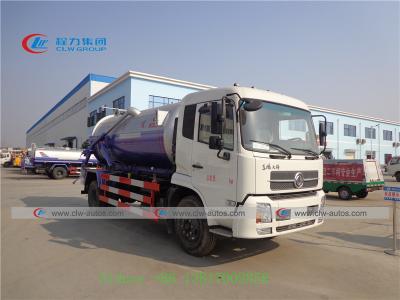 China Dongfeng Tianjin 4x2 LHD Vacuum Sewage Suction Tanker Truck 10000L Euro 3 for sale