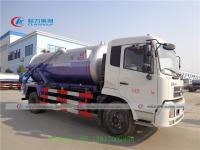 China Dongfeng Tianjin 4x2 LHD Vacuum Sewage Suction Tanker Truck 10000L Euro 3 for sale