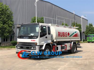 China ISUZU FTR 15000L 4 Compartment Fuel Refueler Truck 15 Ton Petroleum Delivery for sale
