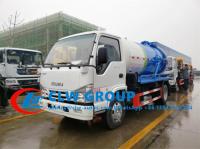 China ISUZU 4000L 98HP Euro V Diesel Sewage Pump Truck Vacuum Tanker for sale