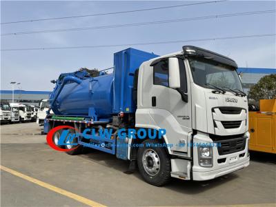 China ISUZU GIGA 18 Ton Combined Vacuum Sewer Jetting Truck with 15,000L Tank and 16 MPa Pressure for sale