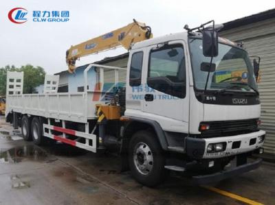 China Isuzu 6x4 Left Hand Drive Truck Mounted Telescopic Crane 10 Tons 300 HP for sale