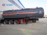 China 24000L 3 Axle Hydrochloric Acid Sulfuric Acid Liquid Tank Trailer 24cbm Carbon Steel for sale