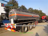 China 24000L 3 Axle Hydrochloric Acid Sulfuric Acid Liquid Tank Trailer 24cbm Carbon Steel for sale