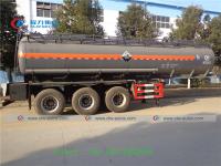 China 24000L 3 Axle Hydrochloric Acid Sulfuric Acid Liquid Tank Trailer 24cbm Carbon Steel for sale