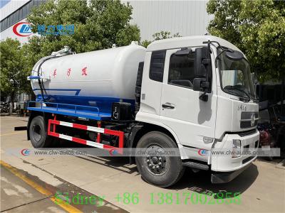 China 4x2 Dongfeng Vacuum Sewage Suction Truck 10cbm Tank 190HP Cummins for sale