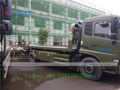 China Dongfeng 140HP 4X2 Flatbed Wrecker Truck 5-7 Tons Towing Recovery Vehicle for sale