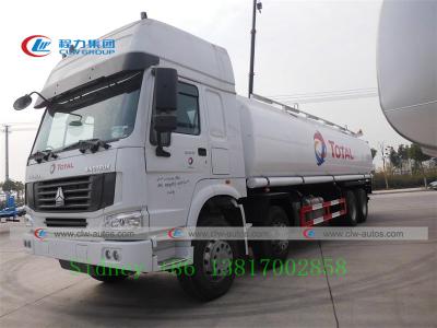 China Sinotruk Howo 8x4 336HP 24cbm 30cbm Fuel Tanker Truck Diesel Transport for sale