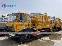 China LHD 10cbm Swing Arm Roll Off Container Garbage Truck for sale