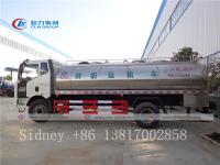 China FAW 4x2 8cbm Stainless Steel Milk Tanker Truck 8000 Liters Insulated for sale