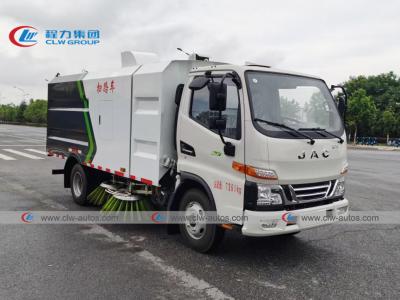 China JAC 5 Ton Vacuum Road Sweeper Truck 4 Cubic Meter Garbage Bin 1.5 Cubic Meter Water Tank for sale