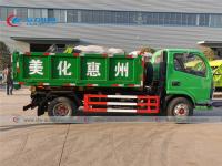 China 6 Ton Dongfeng Hydraulic Hook Lift Garbage Truck 5000kg Lifting Capacity Auto Tipping for sale