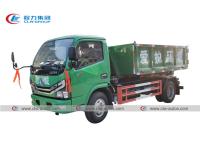 China 6 Ton Dongfeng Hydraulic Hook Lift Garbage Truck 5000kg Lifting Capacity Auto Tipping for sale