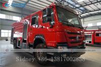 China Sinotruk HOWO 4x2 6cbm Water Foam Tank Firefighter Truck 4000L 2000L for sale