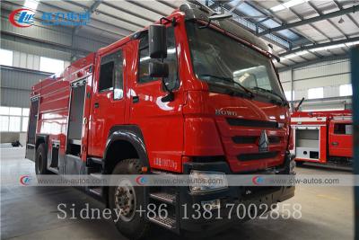 China Sinotruk HOWO 4x2 6cbm Water Foam Tank Firefighter Truck 4000L 2000L for sale