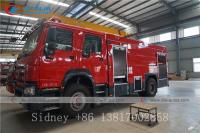 China Sinotruk HOWO 4x2 6cbm Water Foam Tank Firefighter Truck 4000L 2000L for sale