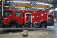 China Sinotruk HOWO 4x2 6cbm Water Foam Tank Firefighter Truck 4000L 2000L for sale