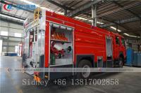 China Sinotruk HOWO 4x2 6cbm Water Foam Tank Firefighter Truck 4000L 2000L for sale