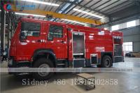 China Sinotruk HOWO 4x2 6cbm Water Foam Tank Firefighter Truck 4000L 2000L for sale