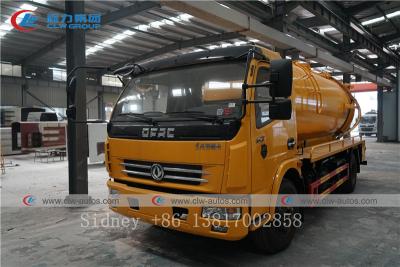 China Dongfeng Duolika 4x2 LHD Diesel Sewer Cleaning Truck 6000L Vacuum Suction for sale